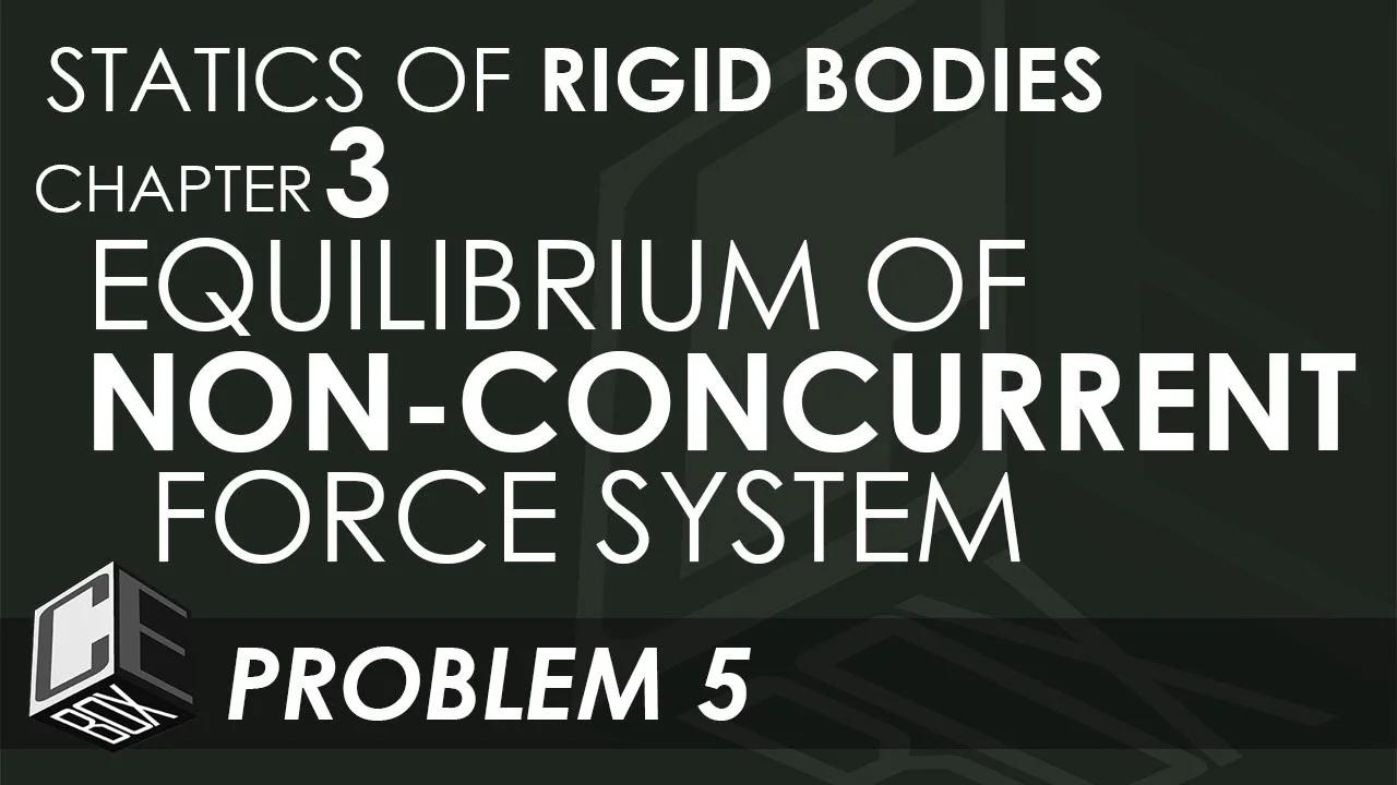 Statics of Rigid Bodies Chapter 3 Equilibrium of NonConcurrent Force System Prob 5 (PH)