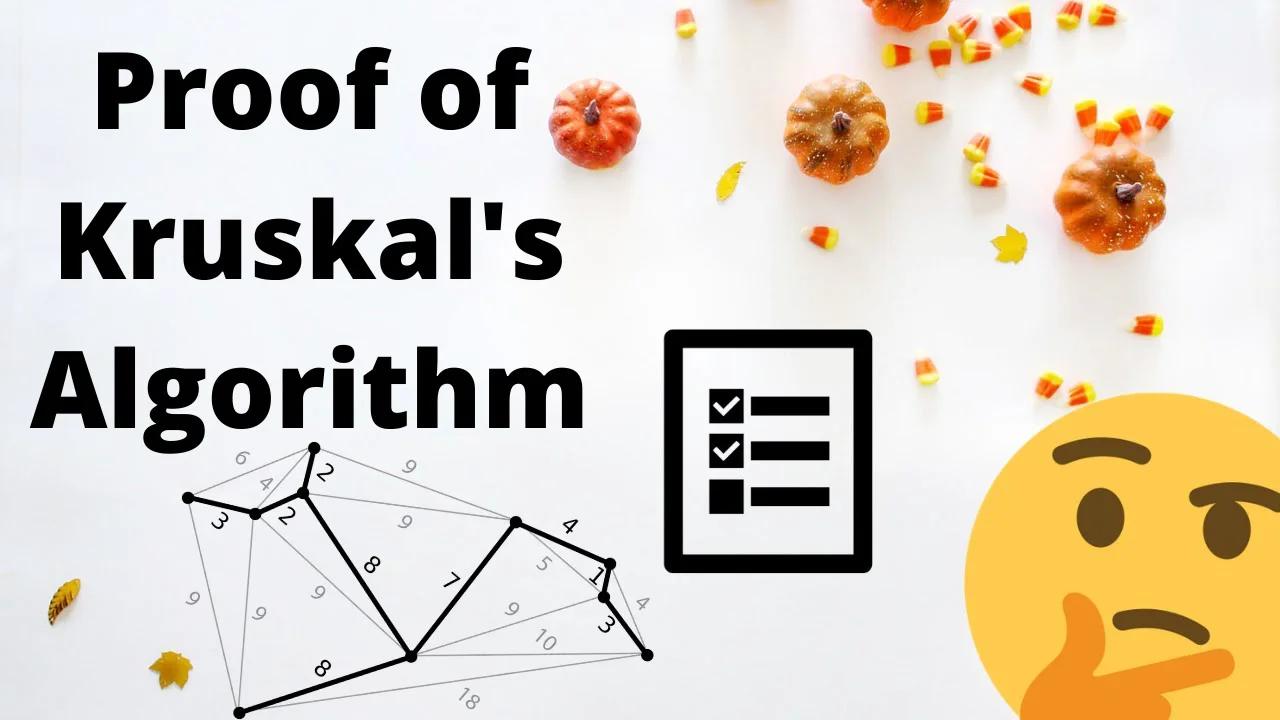 Proof Of Kruskals Minimum Spanning Tree Algorithm