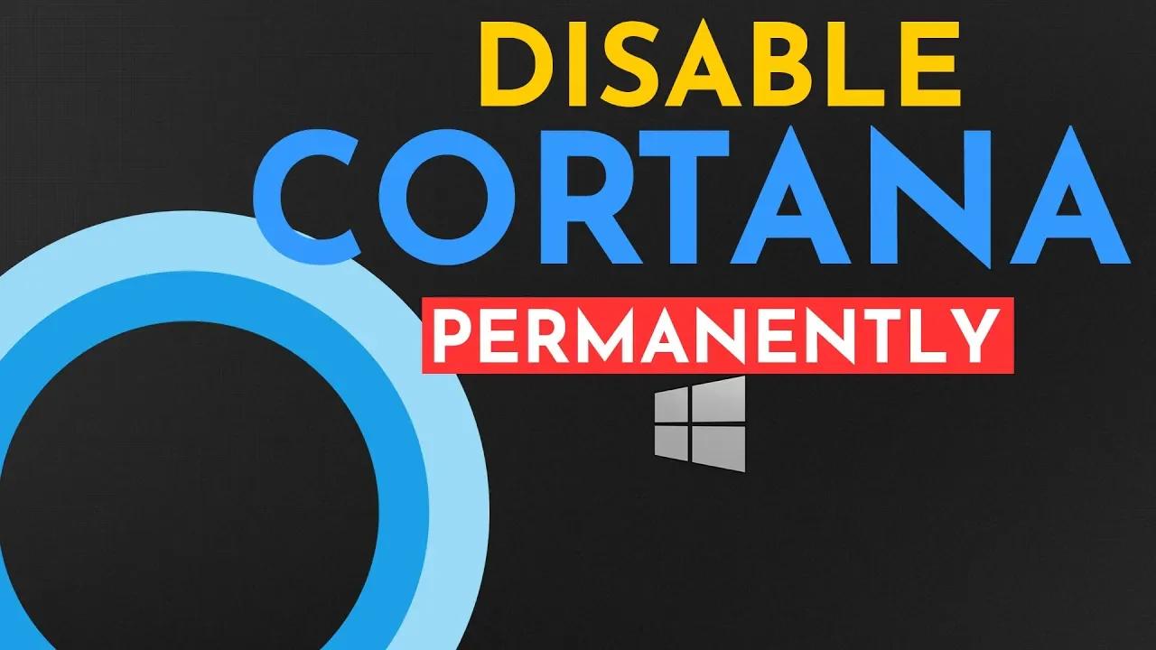 How to Disable Cortana Windows 10 Permanently! | How To Turn Off ...