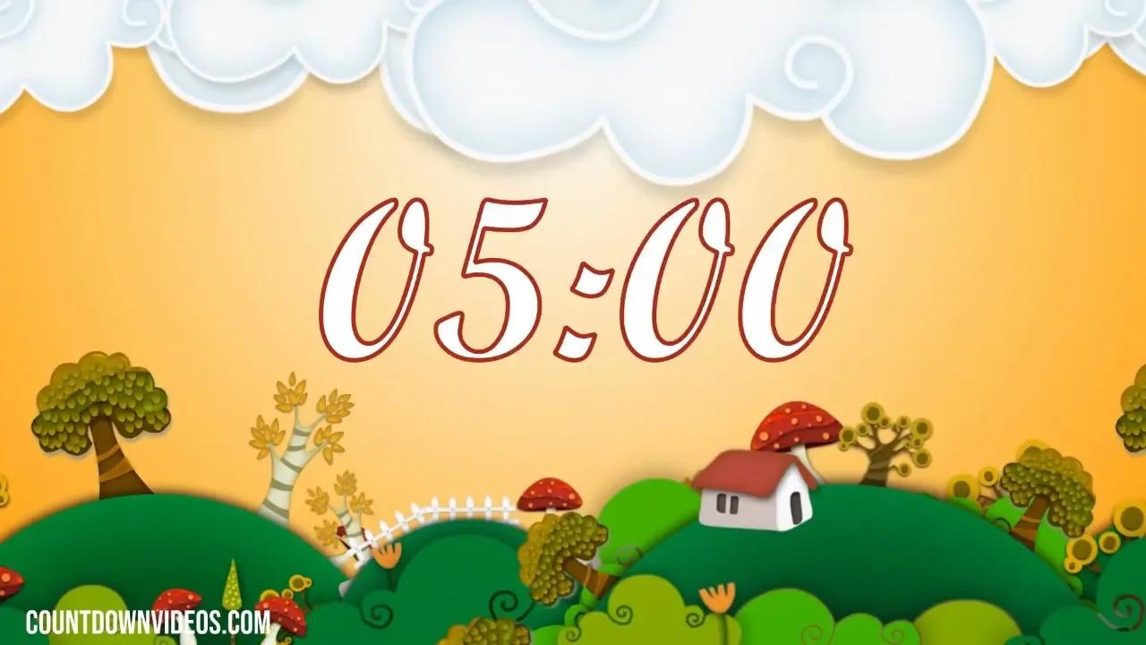 5 Minute Timer with Music for Classroom & Kids [Autumn Theme]🍂