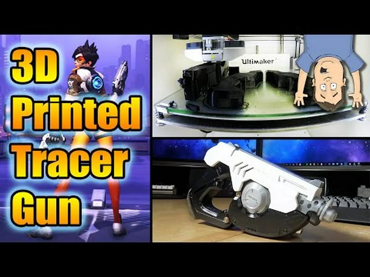 Realistic Overwatch 3D Printed Tracer Pistol - No Paint