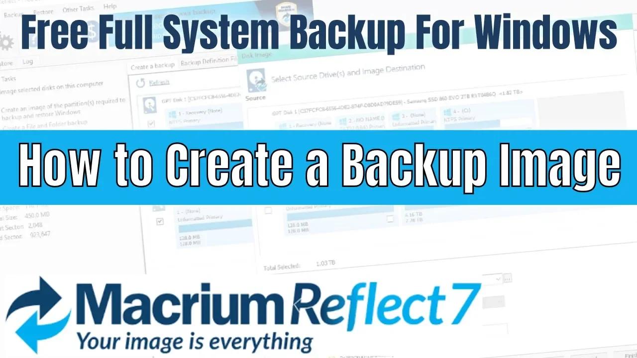 How to Create a Full-Disk Backup Image of Your PC - Using Macrium ...