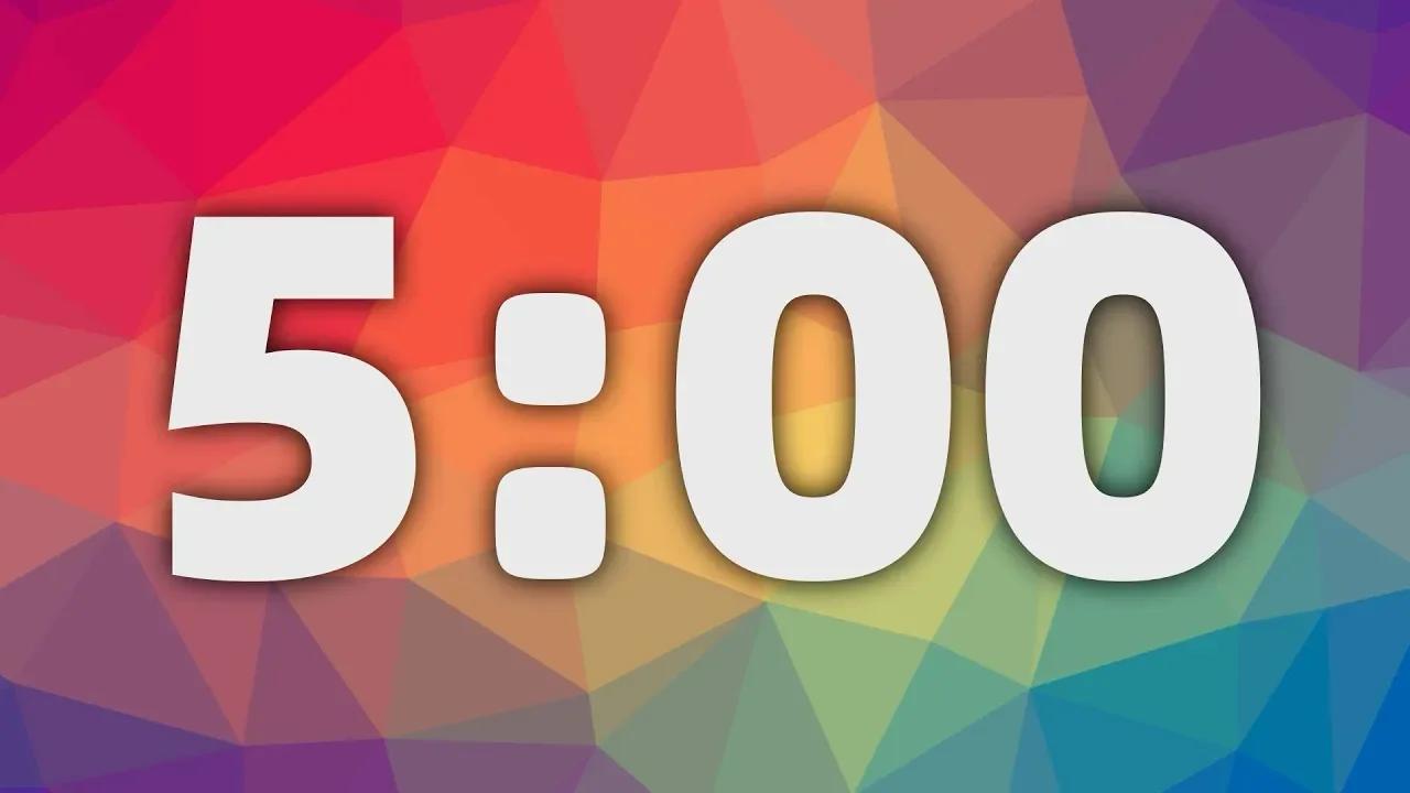 5 Minute Timer With Ticking Sound Effects No Copyright [100 Fps] Countdown Timer Digital Timer