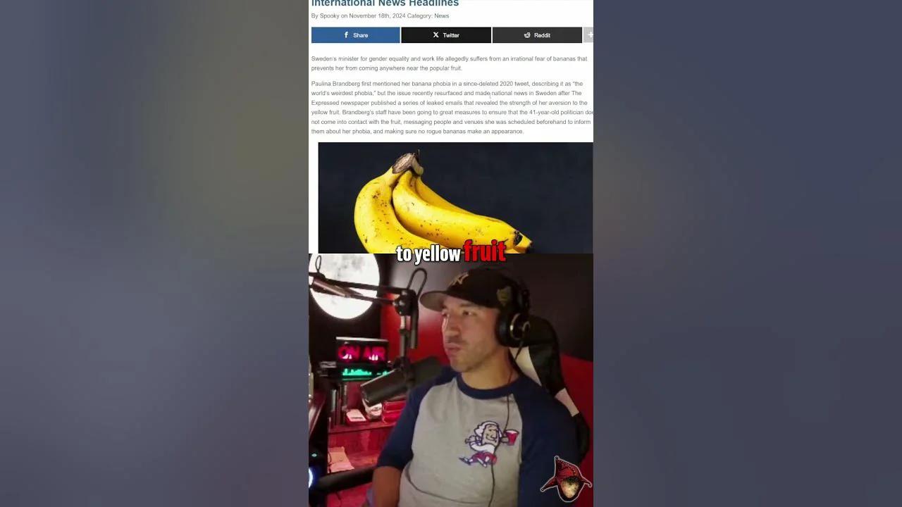 Sweden's Minister and Her Unbelievable Banana Phobia