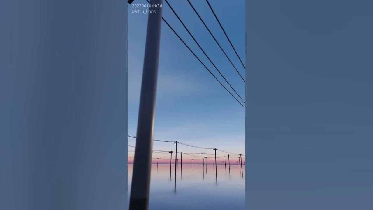 Utility Pole Scene - Blender 3D Geometry Nodes