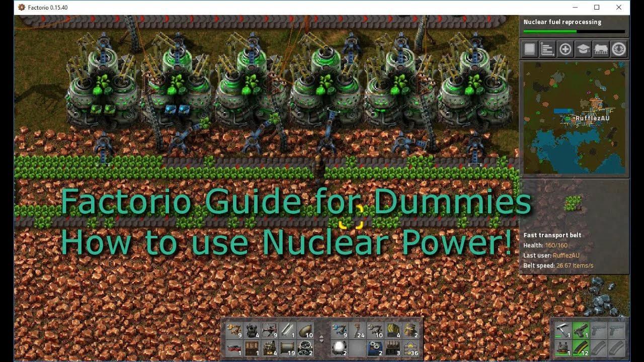 Factorio - Guide for Dummies - How to create a Basic Nuclear Power setup guide, centrifuge, easy