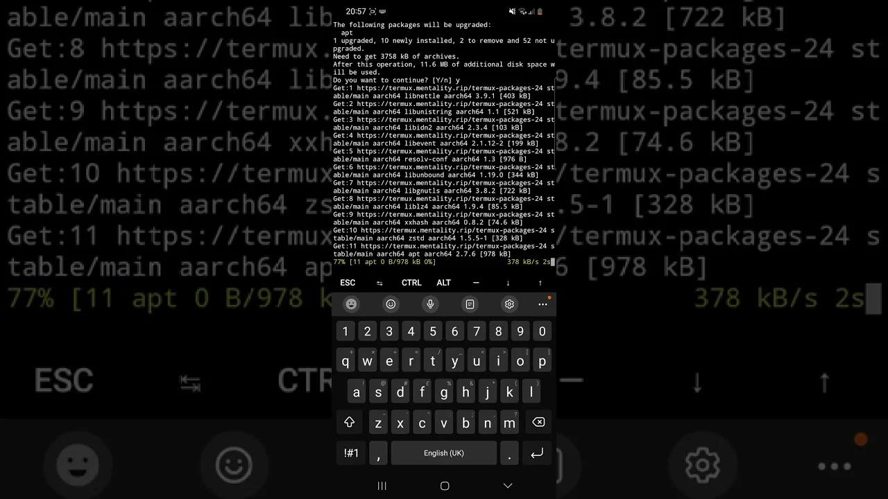 How to use Termux terminal emulator on an Android device.