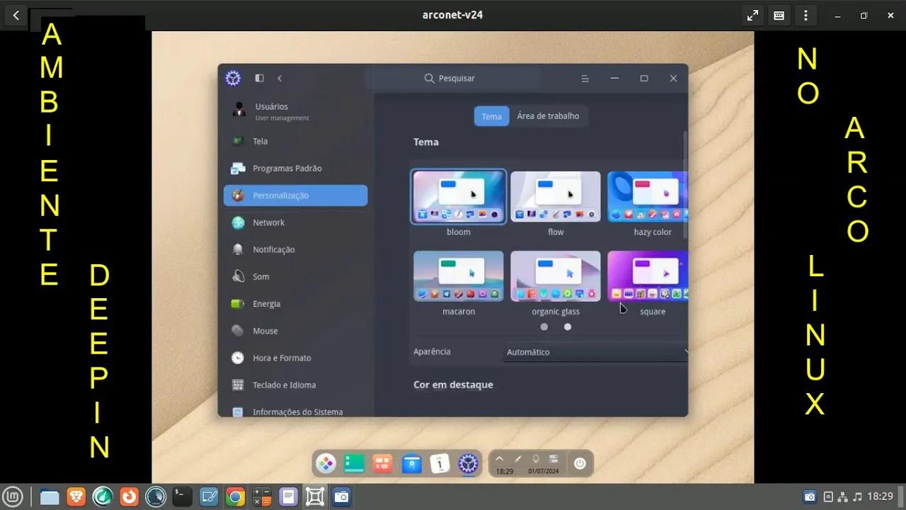 Como instalar a interface Deepin no ArcoLinux