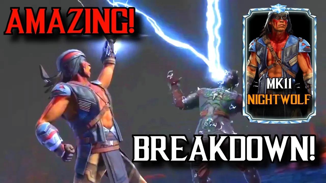 MK Mobile MK 11 Nightwolf Gameplay Breakdown! Incredible! | So Much Hype!