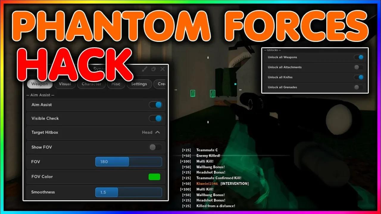 *NEW* Roblox Phantom Forces script hack GUI | PASTEBIN 2023