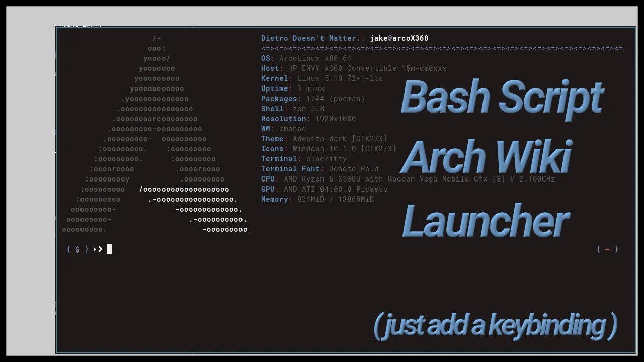 Linux Bash Script To Launch The Archwiki With Or Without Internet 