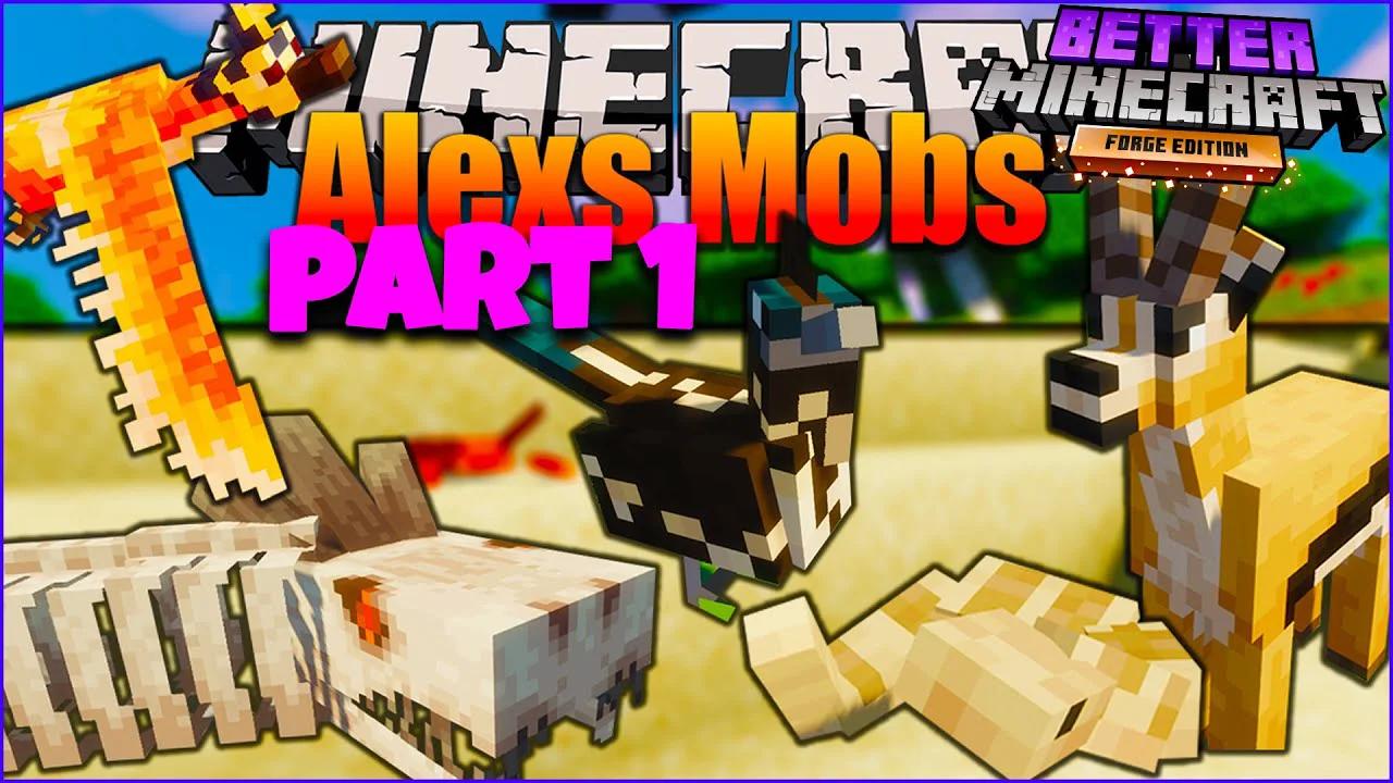 TESTING AND CHECKING ALEX MOBS IN BETTER MINECRAFT ( OP ANIMALS EVER ...