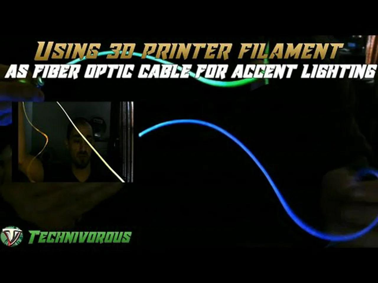 Using 3d printer filament as fiber optic accent lighting! Custom rope ...
