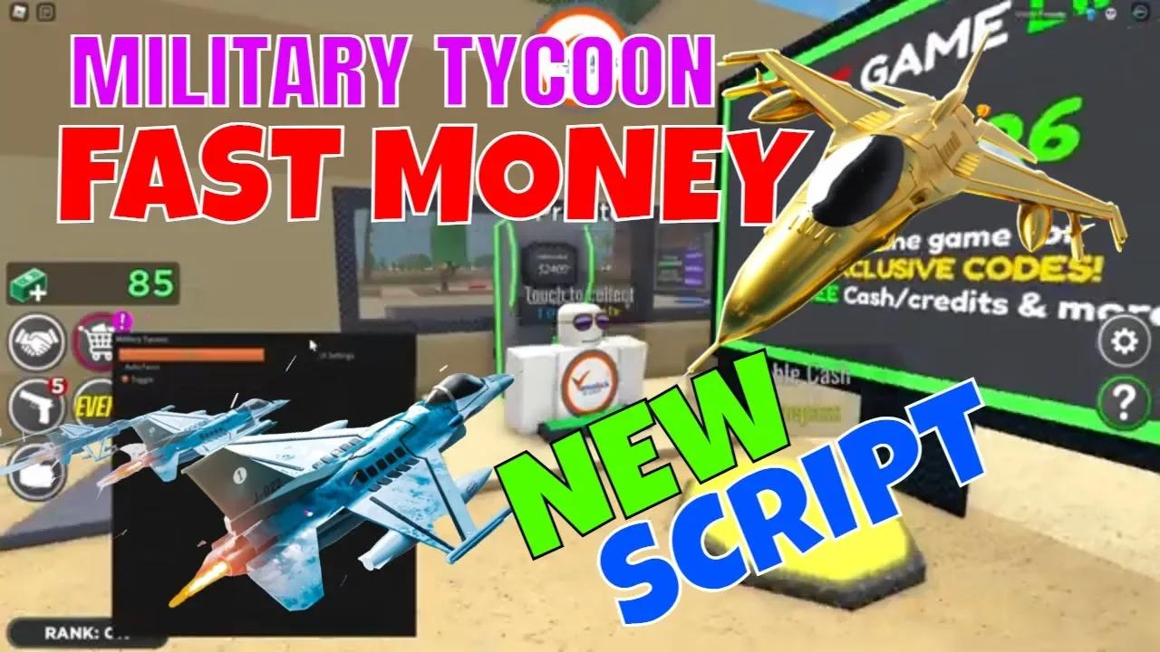 ROBLOX Military Tycoon SCRIPT GUI | Auto Farm | Fast Money | Auto Build