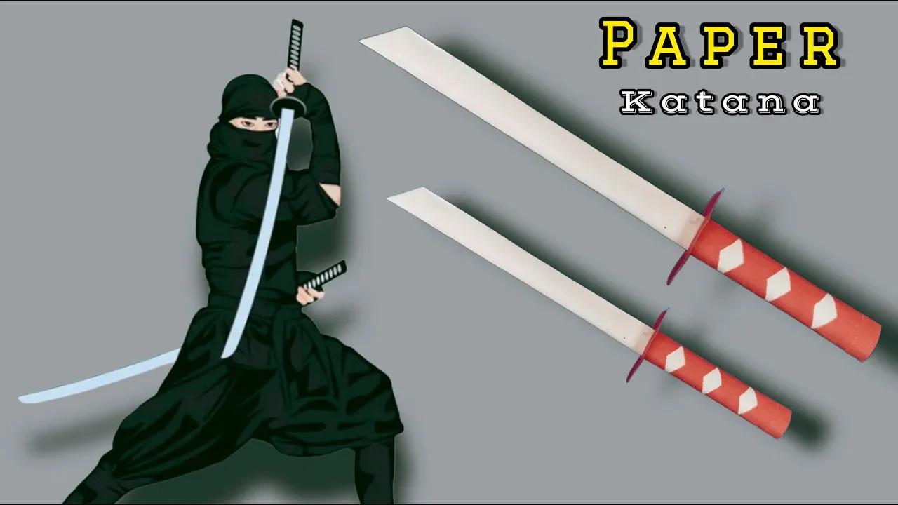 DIY - MAKING PAPER SWORD - How to make a Paper Sword ( Japanese Katana ...