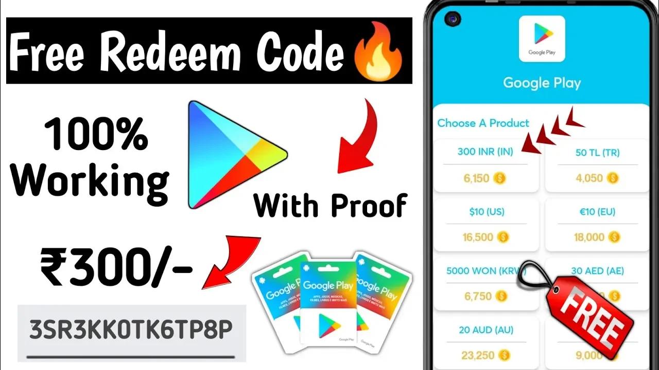 🔥Free Redeem Code for Playstore At ₹0/- | How To Get Free Google Play ...