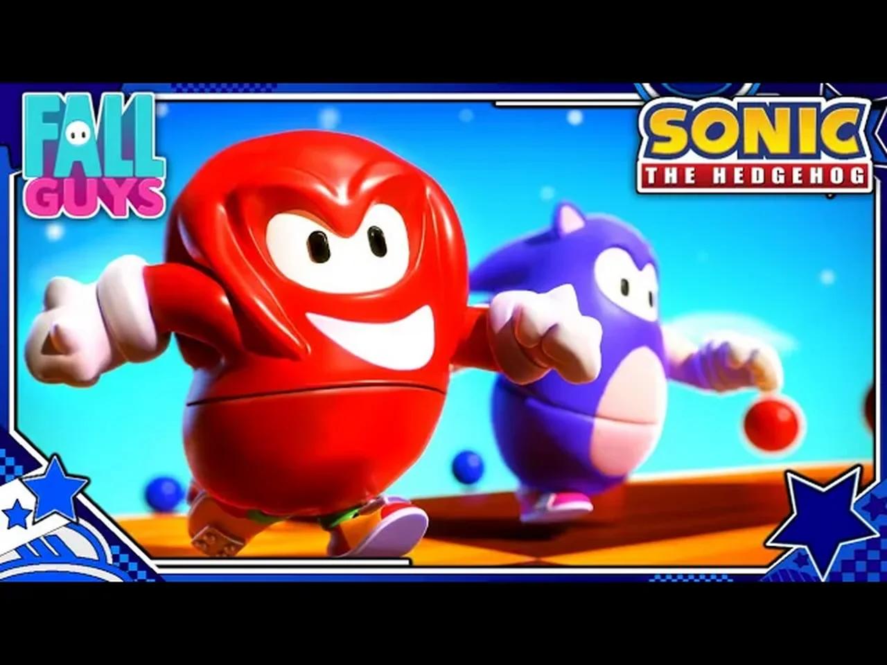 Fall Guys - Sonic & Knuckles Skins Gameplay Showcase