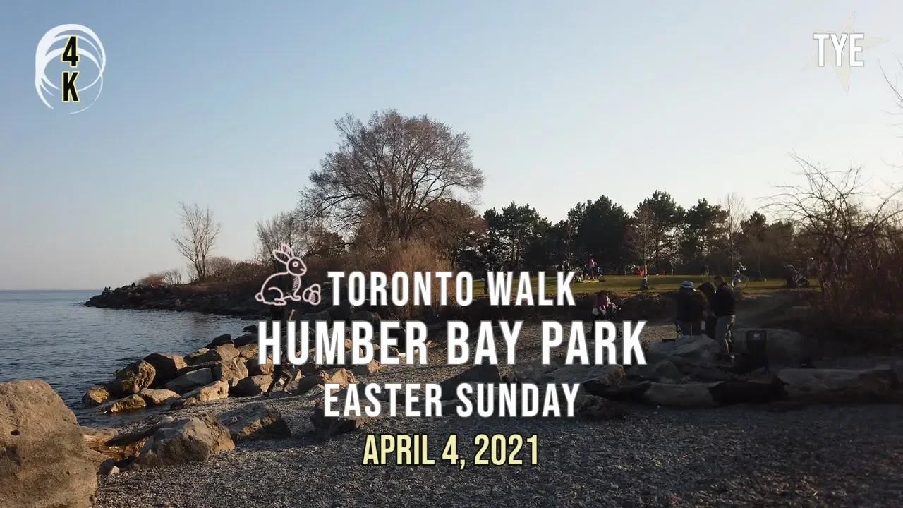 Toronto Walk - Crowded Humber Bay Park & Nature Scenery / Sunday Easter ...