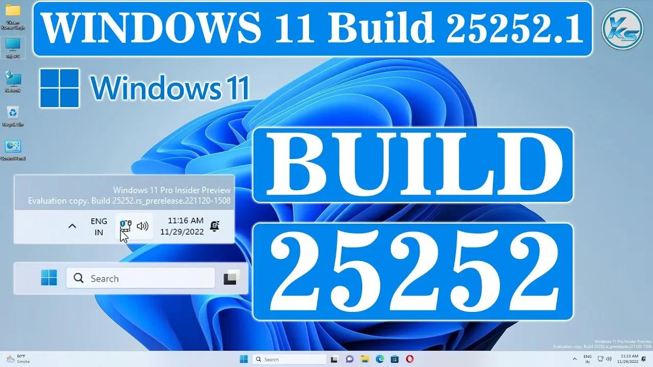 Windows 11 Build 25252 - New Icon in System Tray, New Search And Start Menu UI & More Fixes
