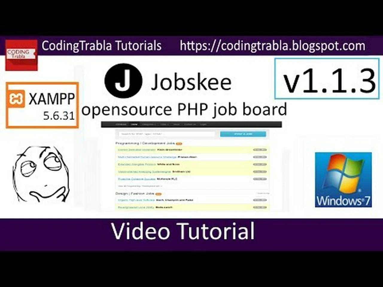 Install Jobskee 113 On Win7 Localhost Xampp 5631 Opensource Php Job Board Byao 8637
