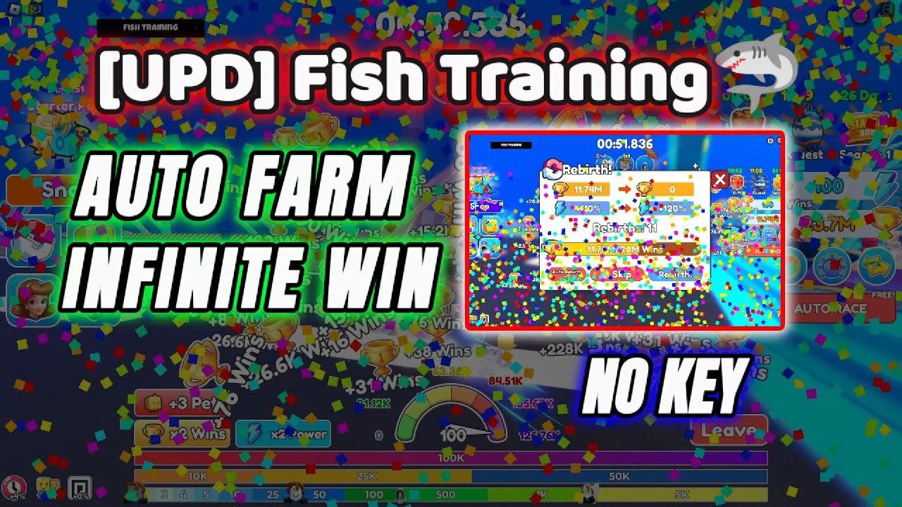 FISH TRAINING SCRIPT AUTO FARM | Unlimited Wins & Rebirth, Keyless