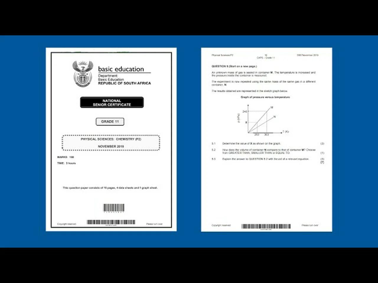 Ideal gases Grade 11 Chemistry November 2019