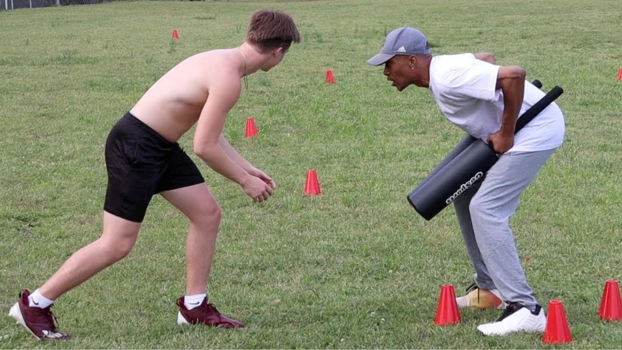 WIDE RECEIVER RELEASES AND FOOTWORK DRILLS