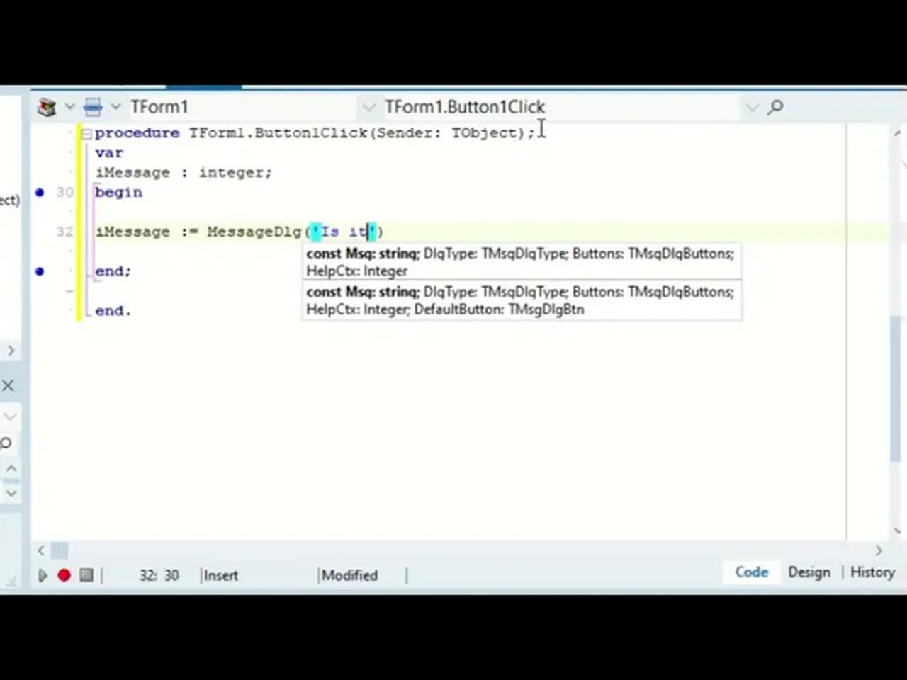 Messageboxes - Delphi tutorial (Part 63)