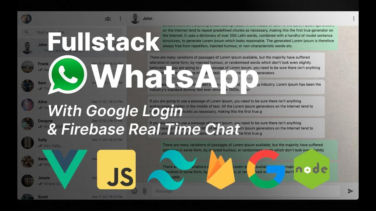 Build a Full Stack WhatsApp Clone (Vue JS, Vite, Tailwind CSS, Node JS ... Build a Full Stack WhatsApp Clone (Vue JS, Vite, Tailwind CSS, Node JS ...