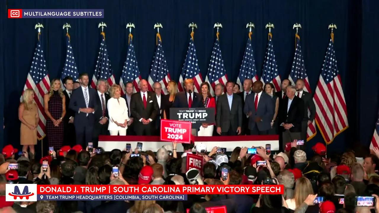 🇺🇸 Donald Trump | South Carolina Republican Primary Victory Speech (Feb ...
