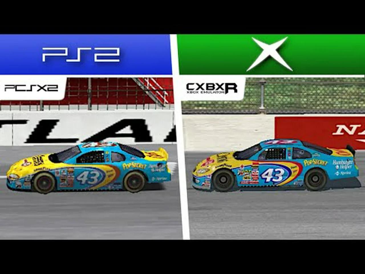 Nascar Heat 2002 | PS2 vs Xbox vs PCSX2 vs CXBX R Comparison