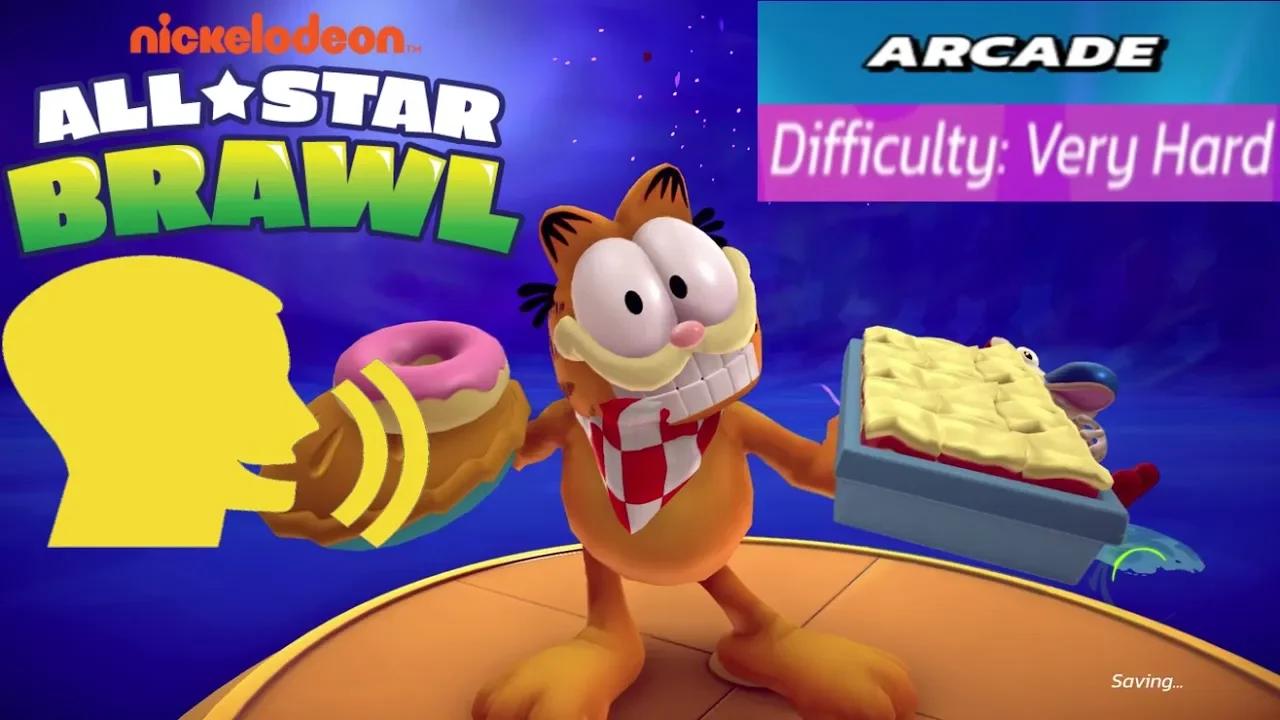 Nickelodeon All Star Brawl - Arcade Mode with Garfield (Very Hard ...