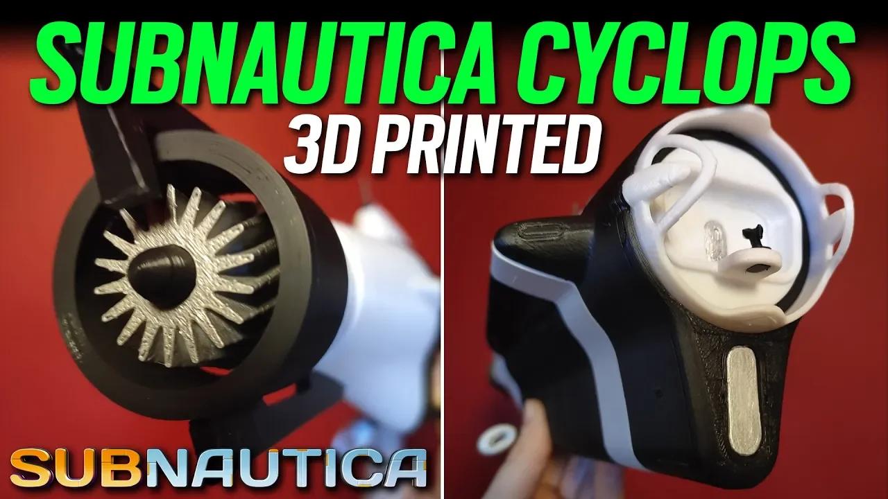 Subnautica Cyclops Build - 3D Printed - Creality K1 3D Printer - Print Ideas - Submarine