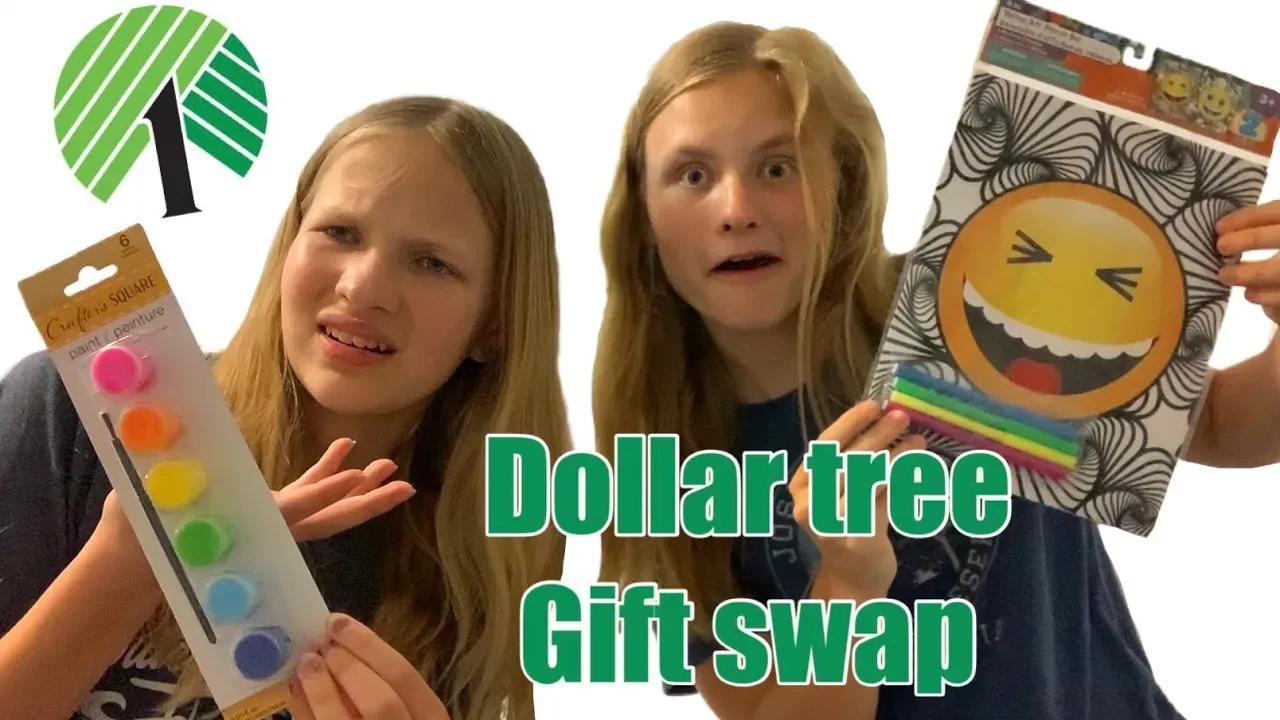 Dollar tree gift swap challenge sister vs sister!!