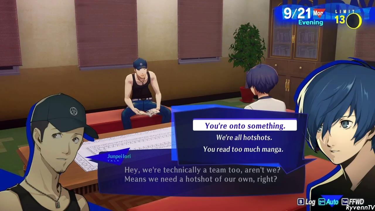 Persona 3 Reload - Junpei and Manga
