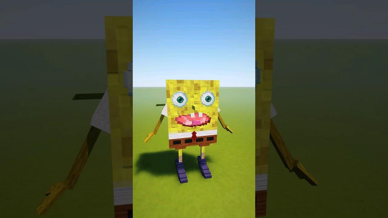 Minecraft Cursed Spongebob Build Shorts