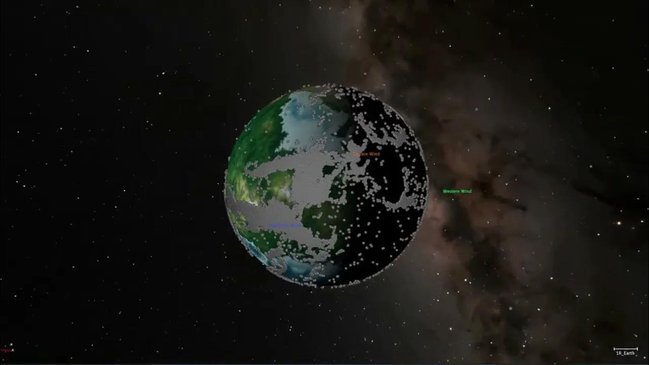 8K 60FPS | Weather on a planet | OpenSPH Simulation