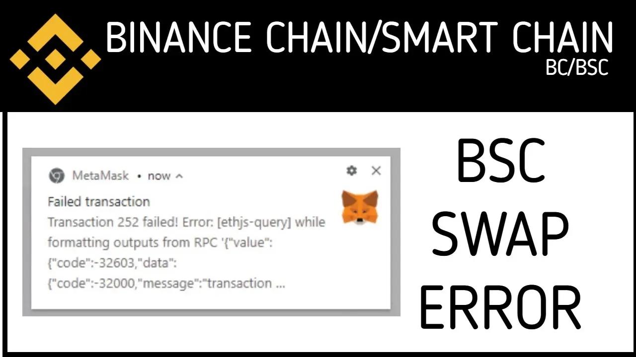 BSC Swap failed: Error: [ethjs-query] while formatting outputs from RPC "transaction underpriced"