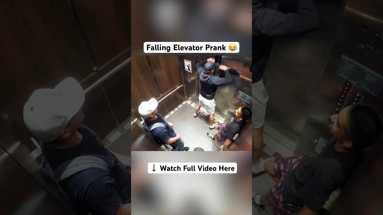Falling Elevator Prank 😂 #Joeysalads #Pranks #Shorts