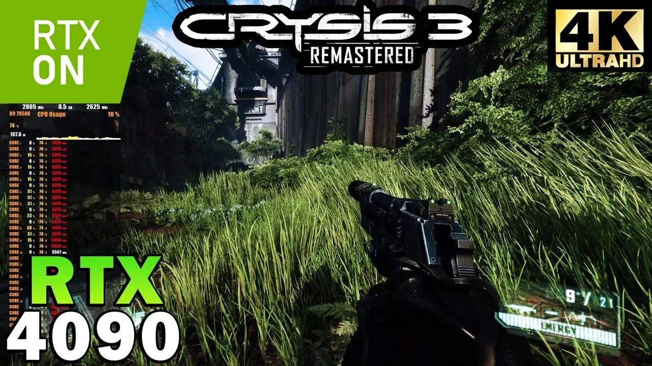 CRYSIS 3 Remastered 4K | RTX 4090 | Ryzen 9 7950X | Ray Tracing | Ultra Settings | DLSS ON & OFF