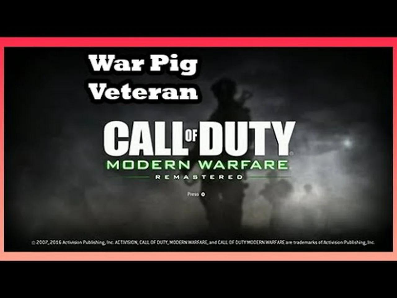 Call of Duty 4 Modern Warfare Remastered War Pig Veteran