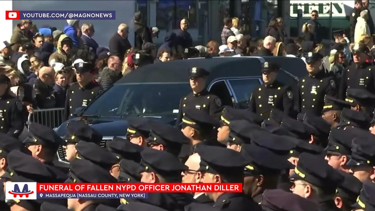 🇺🇸 Funeral of fallen NYPD Officer Jonathan Diller in Massapequa, New ...