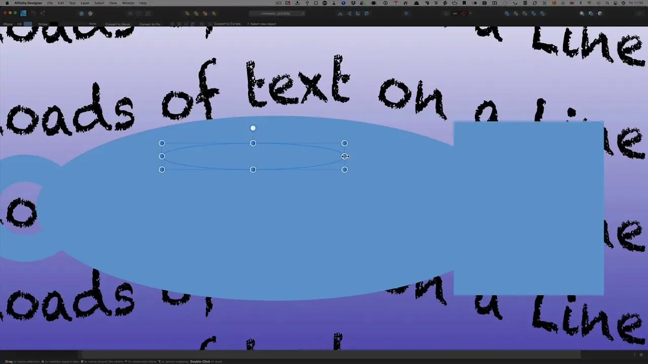 Affinity Designer - Cutting into Shapes
