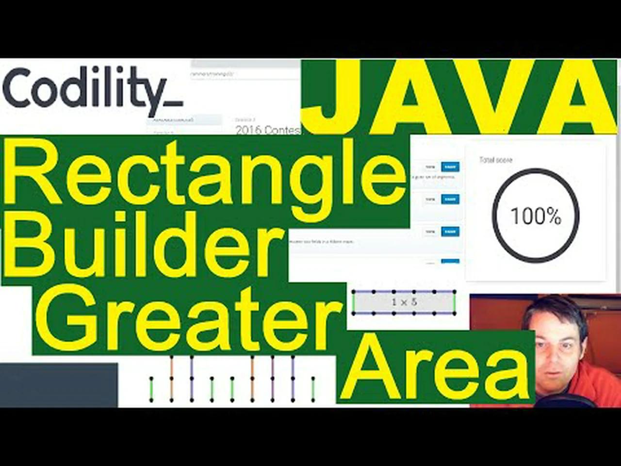 Codility RectangleBuilderGreaterArea Java solution