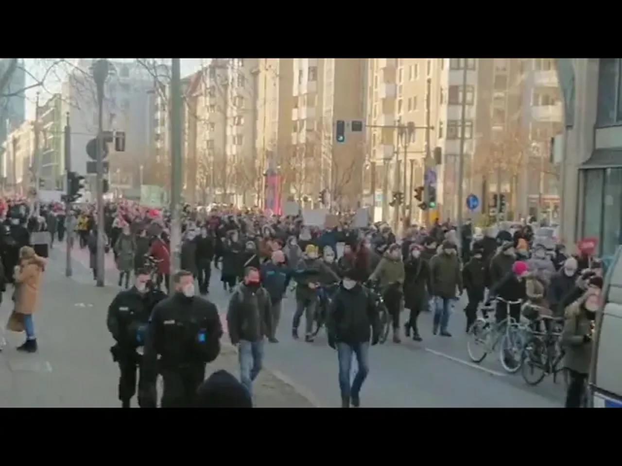 Berlin, Germany today: People, people marching for freedom everywhere!