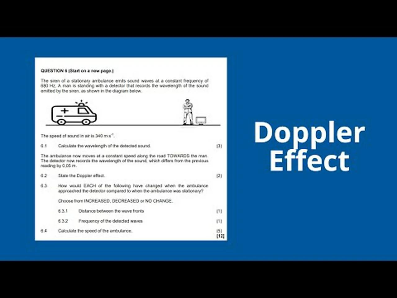 Doppler Effect Grade 12 Physical Sciences November 2021 Past Exam Memo