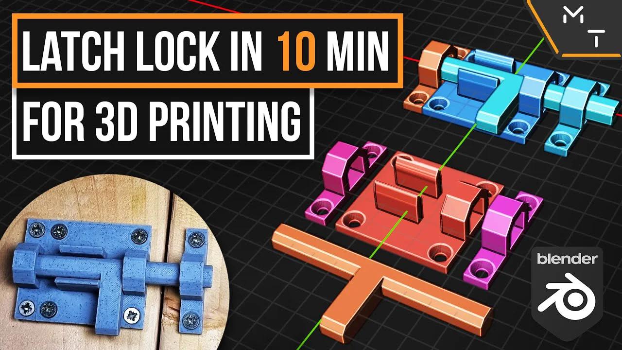 Model A Lock For 3D Printing In 10 Minutes Ep. 1 - Blender 2.93