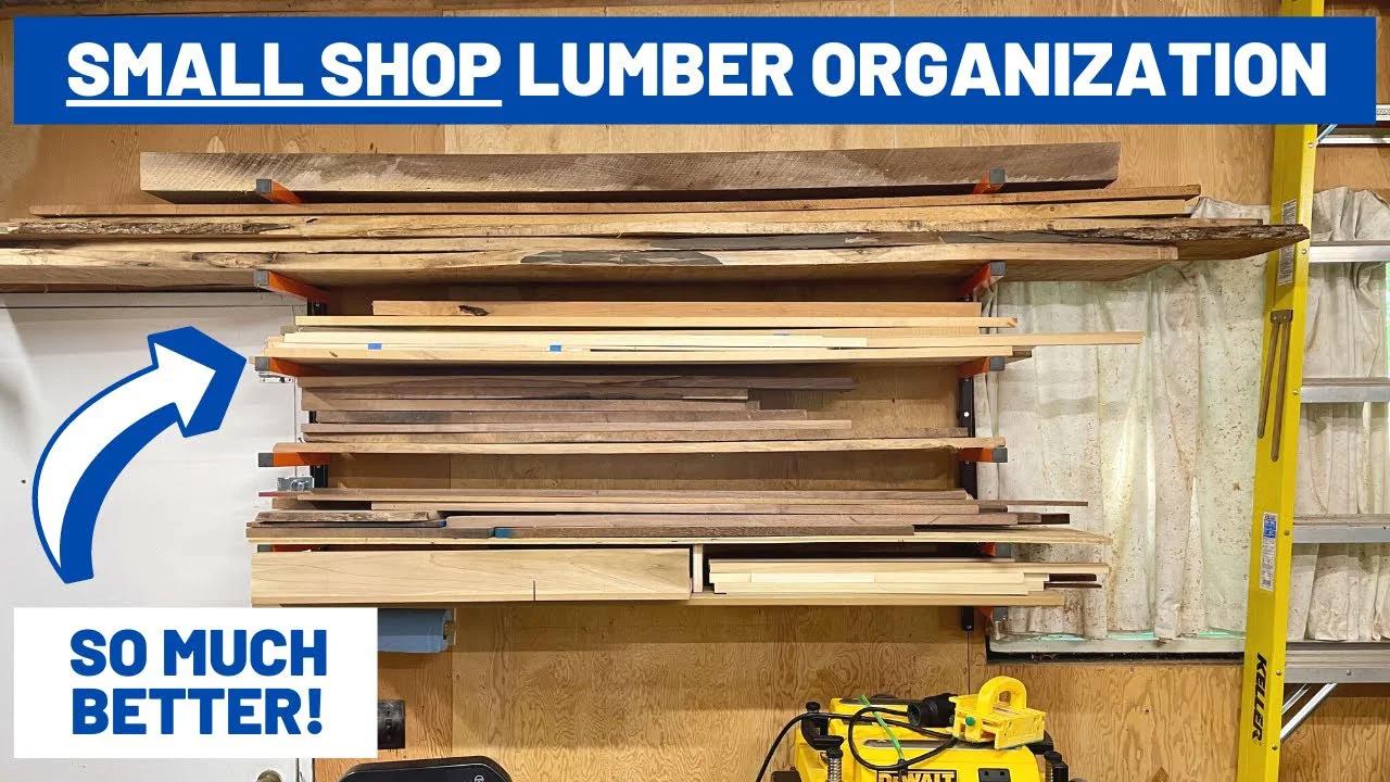 Lumber Storage Organization for Small One-car Garage Workshop // Major ...