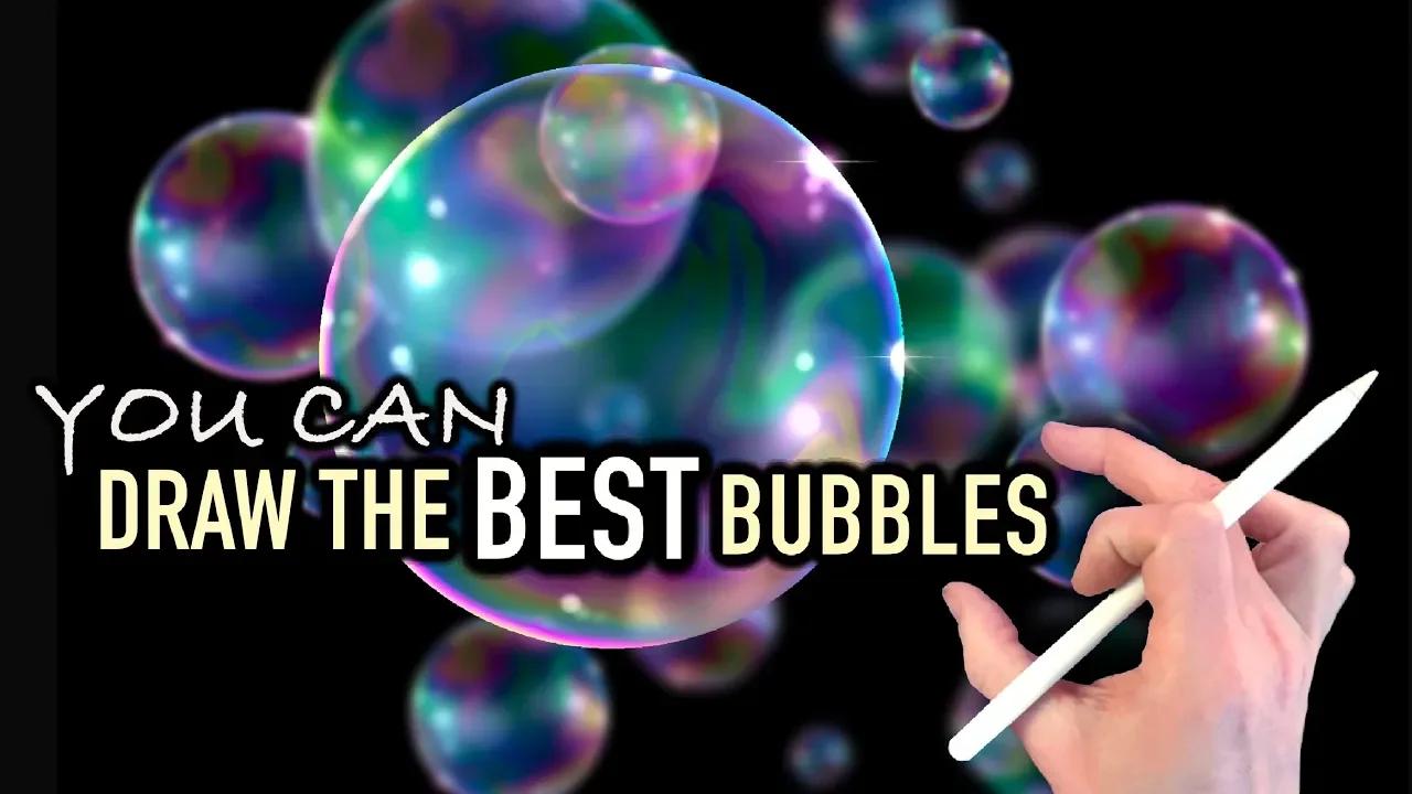 How to draw the best BUBBLES in Procreate - a step by step art tutorial