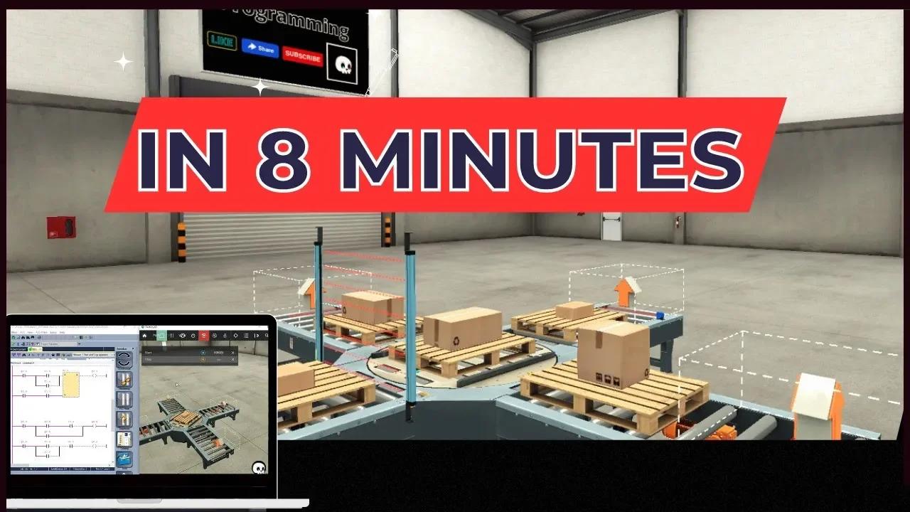 Box Sorting Based On Height Using Turntable Plc Programming Factory Io